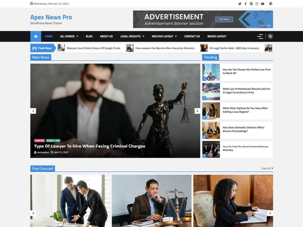 Apex News Pro » The WordPress Magazine Theme » Ascendoor