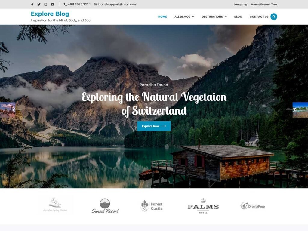 Explore Blog » The WordPress Travel Blog Theme » Ascendoor