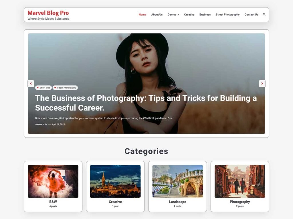 Marvel Blog Pro » The WordPress Blog Theme » Ascendoor