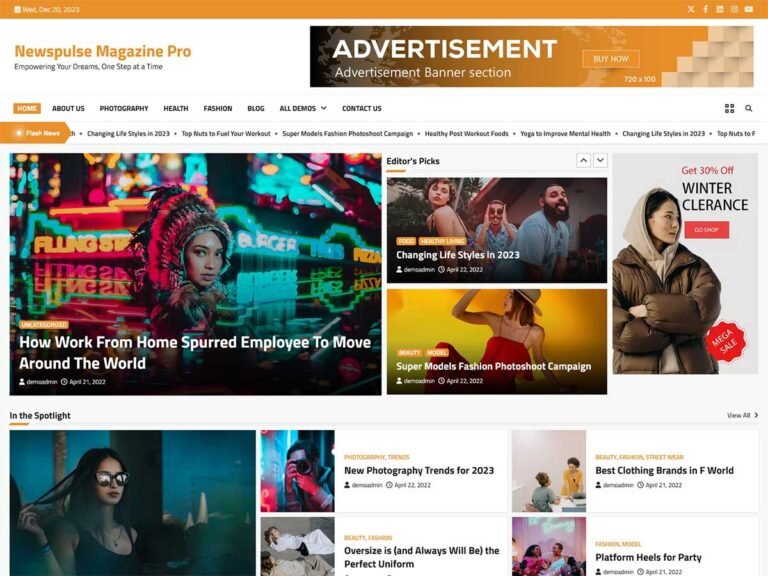 Newspulse Magazine Pro » The WordPress Magazine Theme » Ascendoor