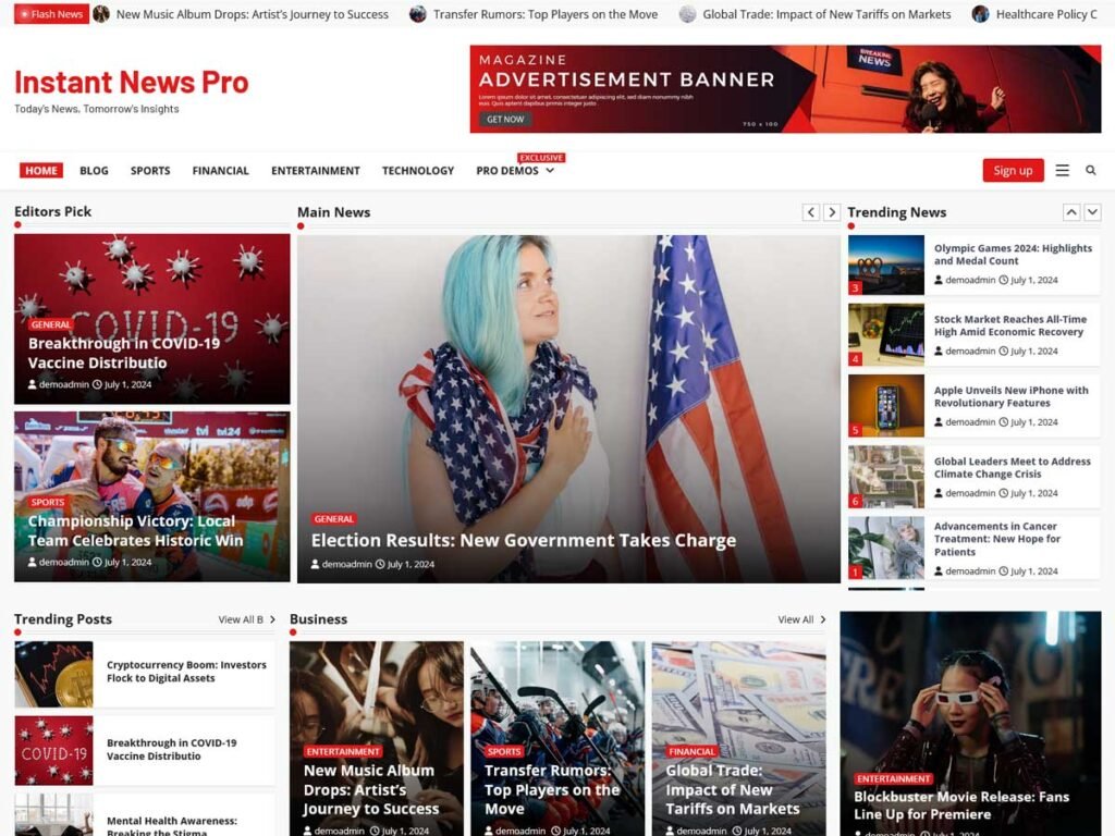 Instant News Pro » The WordPress Magazine Theme » Ascendoor