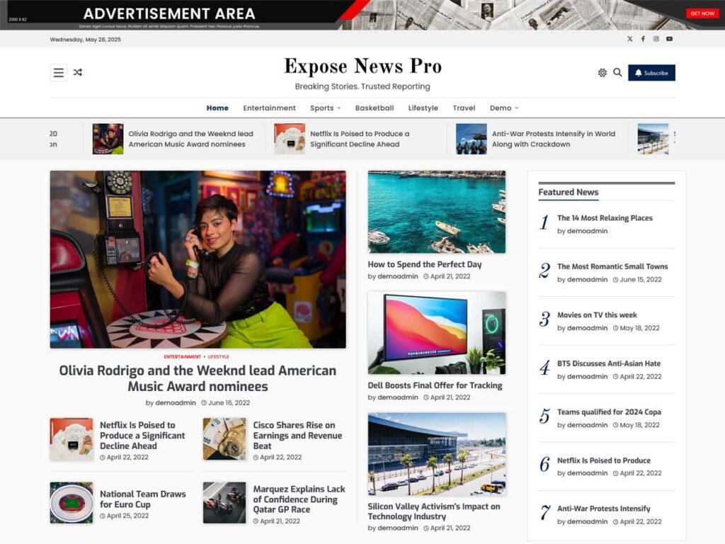 Expose News Pro » The WordPress Magazine Theme » Ascendoor